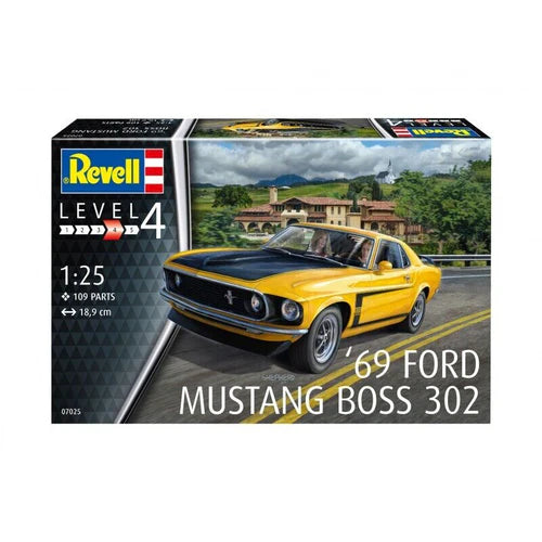 Revell Germany 7025 1/25 1969 Ford Mustang Boss 302 Car – ACS Hobbies